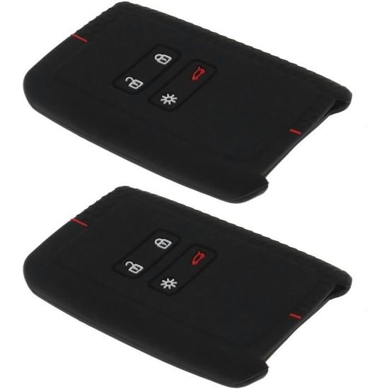 Lot De 2 Coques De Clé De Voiture En Silicone À 4 Boutons Compatibles ...