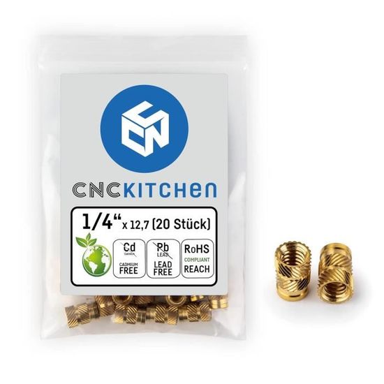 Original Threaded Inserts For 3D Printed Parts, 1-4"-20X12,7 (E.G. For ...