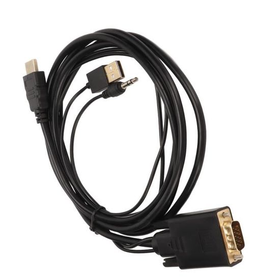 LAM-Câble d'interface multimédia VGA vers HD Câble adaptateur d ...