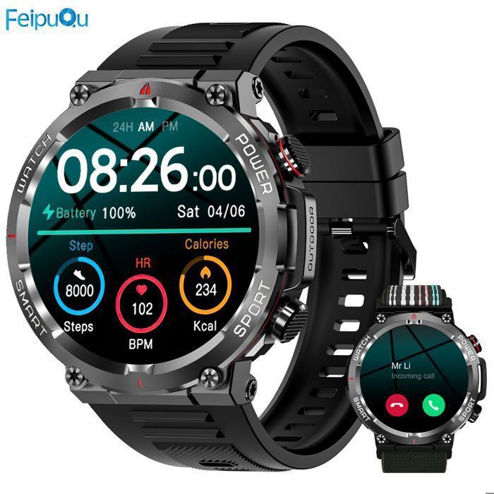 FeipuQu Montre Connectée Homme Femme W50 Smartwatch Sport avec Appels ...