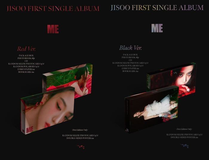 JISOO BLACKPINK - JISOO FIRST SINGLE ALBUM ME CDFolded Poster Black ver ...