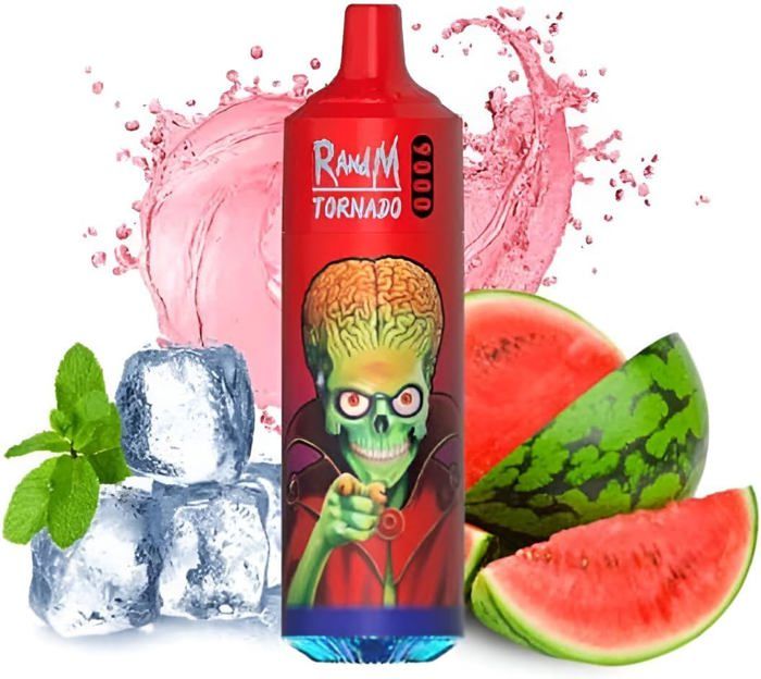 Puff Randm Tornado +9000 Taff & Sans Nicotine (Lush Ice (Pastèque ...