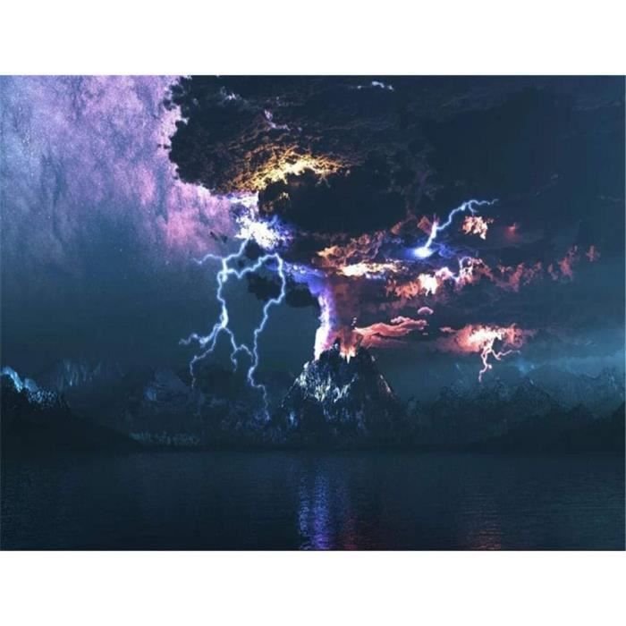 Puzzles grandes , puzzle volcan et tonnerre - Chaque de puzzle est ...