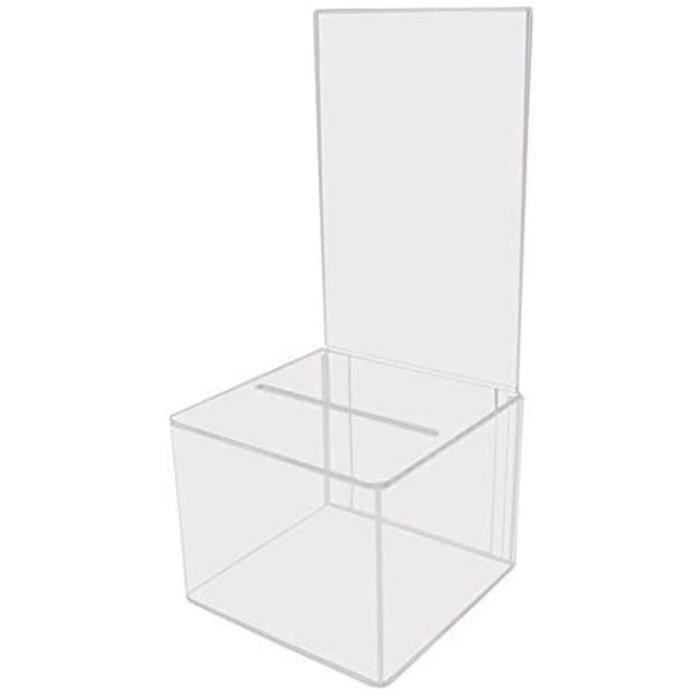 My Charity Boxes - Acrylique Suggestion Boîte Don Collection Box.- AC ...