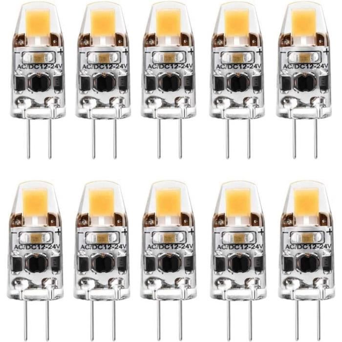 Ampoule LED G4 12V 2W Dimmable, 2W G4 Lampe LED Blanc Chaud 2700k 180Lm, Ampoules d'éclairage ...