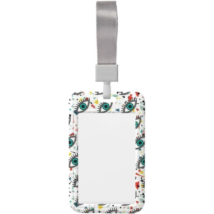 Porte-Badge Eyes Id Avec Lanière Personnalisé Porte-Badge Vertical ...