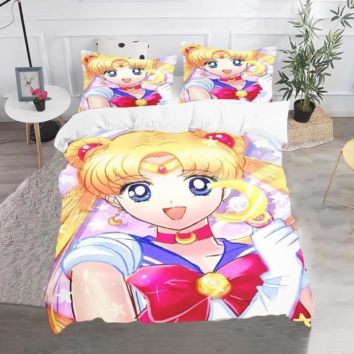 Sailor Moon Parure De Lit - Housse De Couette 135 X 200 Cm - Pour ...
