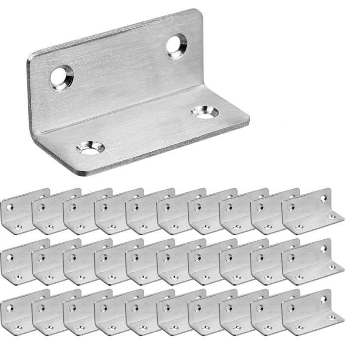 Lot de 30 Équerre d'assemblage Renforcée Inox60x25x25mm Aicer Plaque ...