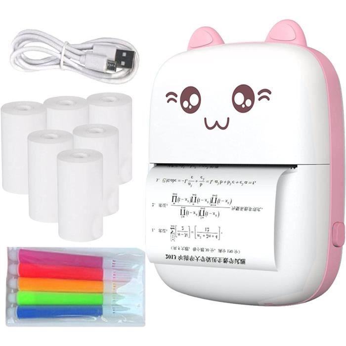 Mini-imprimante | Mini imprimante Mobile Portable sans Fil avec 6 ...