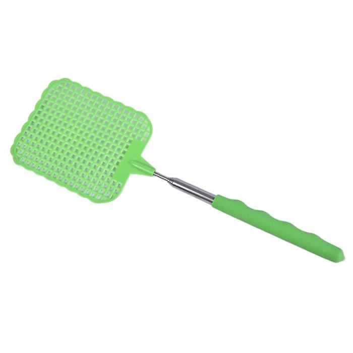 (green)Tapette à mouches télescopique extensible, outil anti-moustique ...