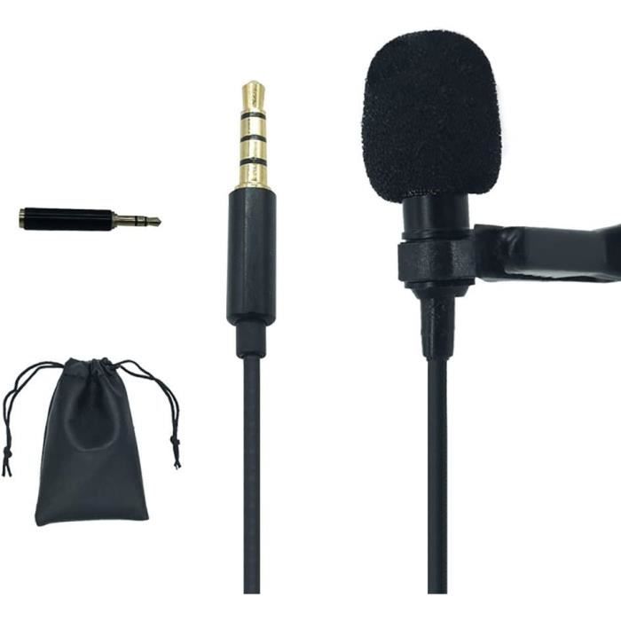 Adaptateur micro jack 3,5 mm pour casque et micro cravate pour ...