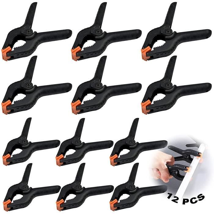 Pince Étau à Ressort 12 Pièces Pince à Ressort En Nylon Menuiserie ...