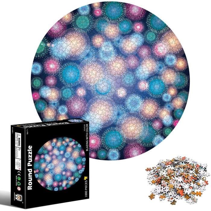 Puzzle 1000 pièces,Rond 1000 pièces Puzzle,Puzzles pour Adultes,Puzzle ...