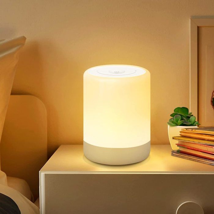 Lampe de Chevet LED Rechargeable USB - TYRESES - Colorée Variable ...