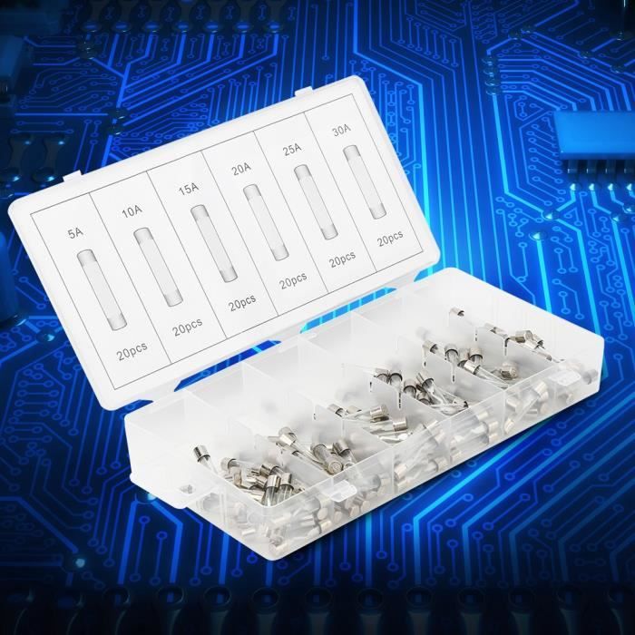 Fusible en verre, Assortiment de fusibles en verre de pièces industrielles, Fusible en verre ...