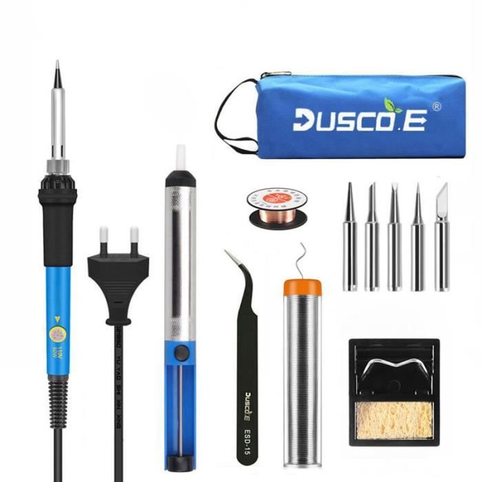 Poste a souder,Kit de fer à souder électrique à température réglable 220V,Station de soudage ...