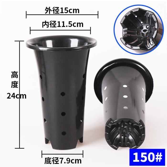 Pot de fleur,Pot de fleurs blanc d'orchidées avec trou latéral- D150 ...