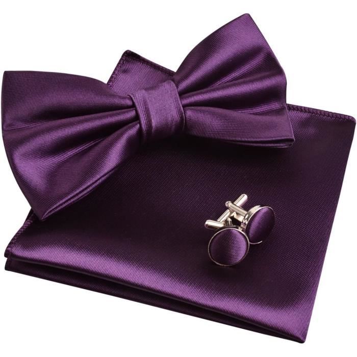 Ensemble Noeud Papillon, Mouchoir Et Boutons De Manchette Pour Homme ...