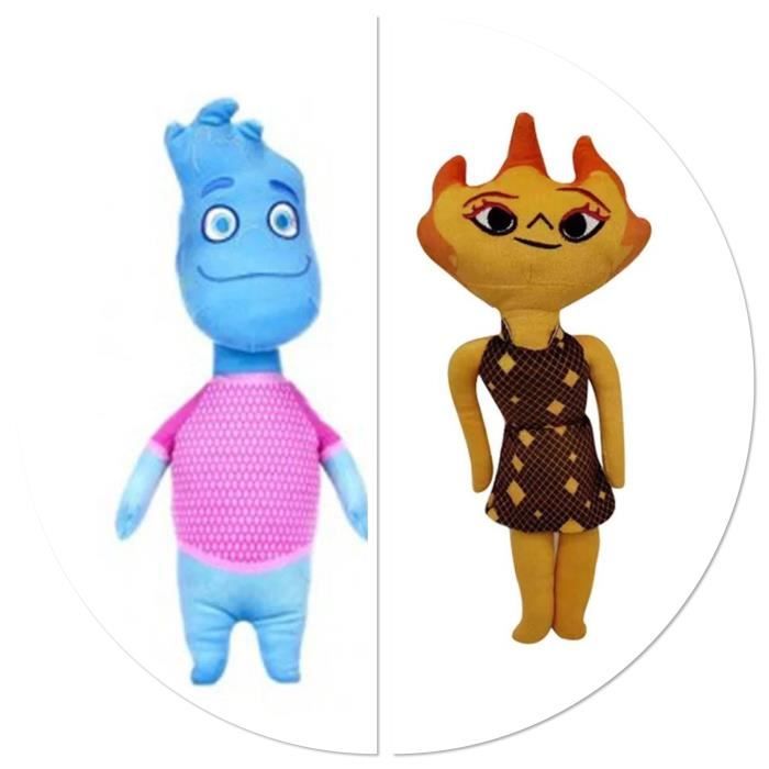 Peluche flam flack elementaire dessin animé nature eau feu animation ...