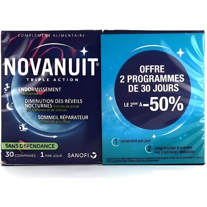Novanuit Sommeil Triple Action Lot de 2 x 30 comprimés - Cdiscount ...