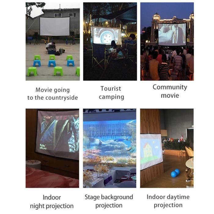 LIU-Écran de projection HD 84" 16:9 pour les présentations en extérieur ...