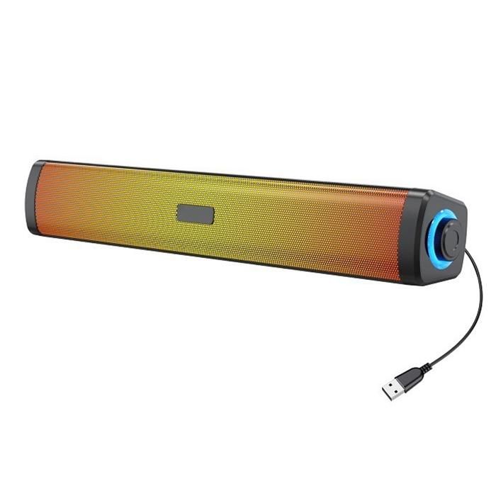 Barre de son bluetooth avec lumière rvb stéréo enceinte bluetooth haut ...
