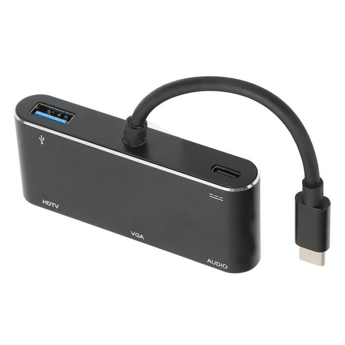FRA Adaptateur USB C vers VGA 4K Hub USB C 5 en 1 multi-ports VGA USB ...