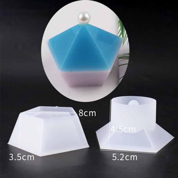 MOULE A MODELER,Box--Boîte de rangement en Silicone, moule rond rayé ...