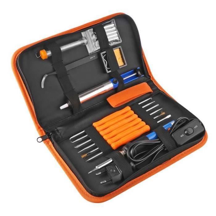 QJ18803-Kit de fer à souder à température réglable portable FER A SOUDER KIT 60W Station de ...