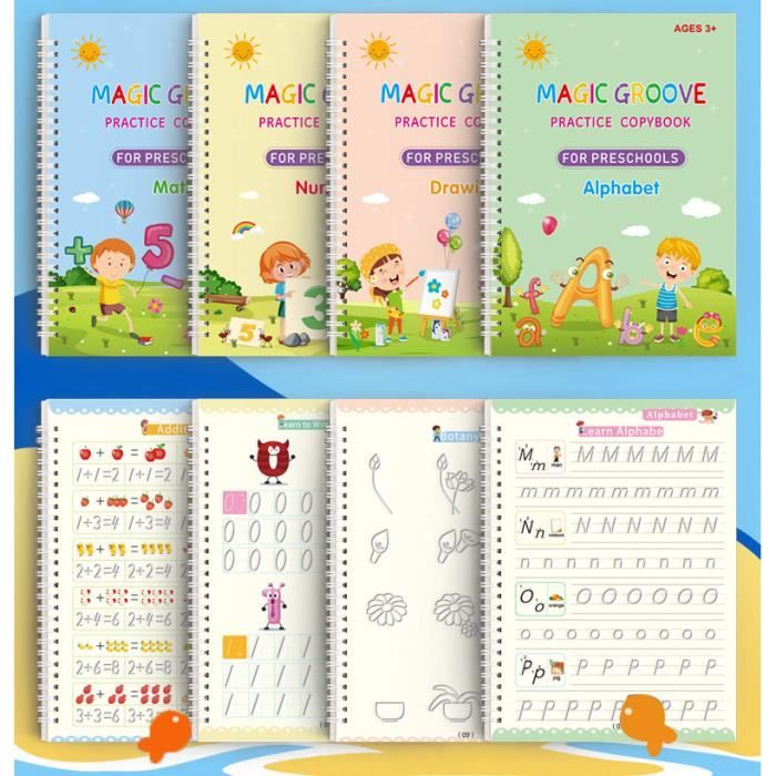 12 Pièces Cahier Ecriture Francais Set,Livre Calligraphie Enfant ...