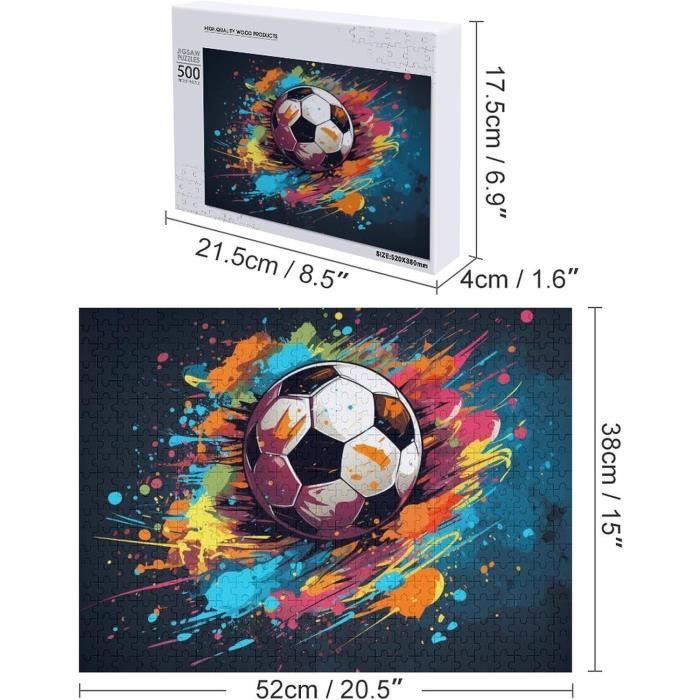 Puzzle De 500 Pièces En Forme De Sport De Football Pour Adultes ...