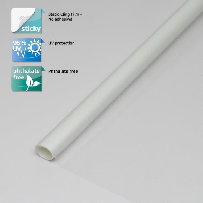 Film fenêtre anti regard électrostatique Laiteux - opaque adhésif et ...