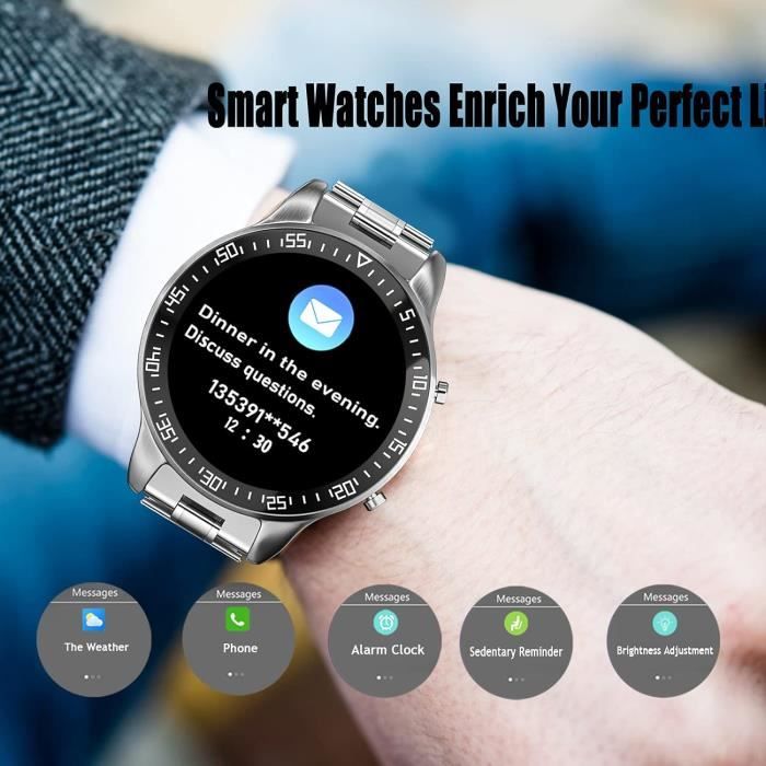 Montre Connectée Pour Homme - Avec Pression Artérielle - Oxygène ...