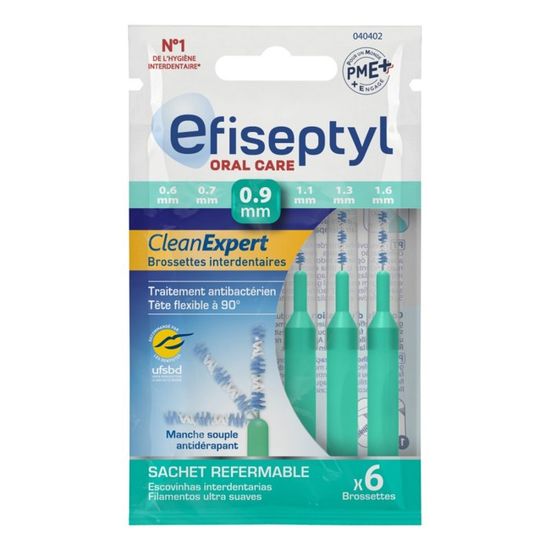 Brossettes Interdentaires Clean Expert 0,9mm - Efiseptyl - Avec ...