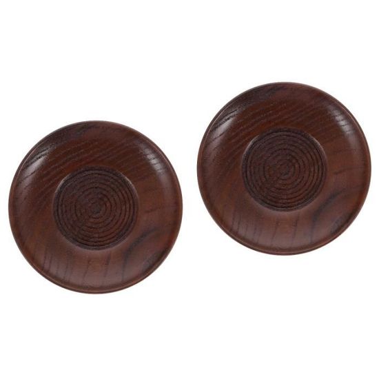 2 PCS Plaque de rangement rond en bois Plaque à plat plaque à ...