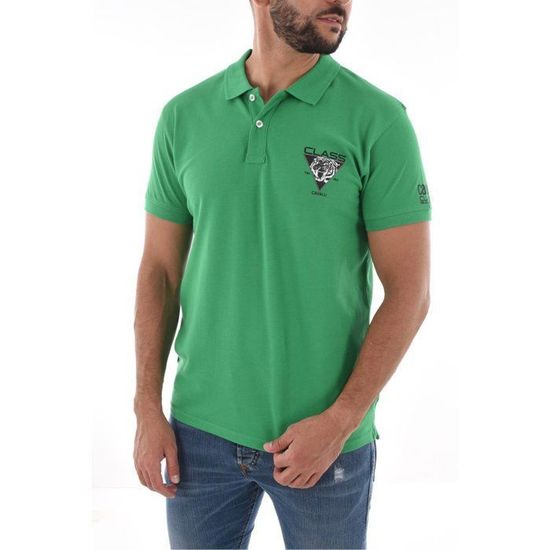 Polo regular 100% coton - Cavalli Class - Homme - Vert - Manches ...