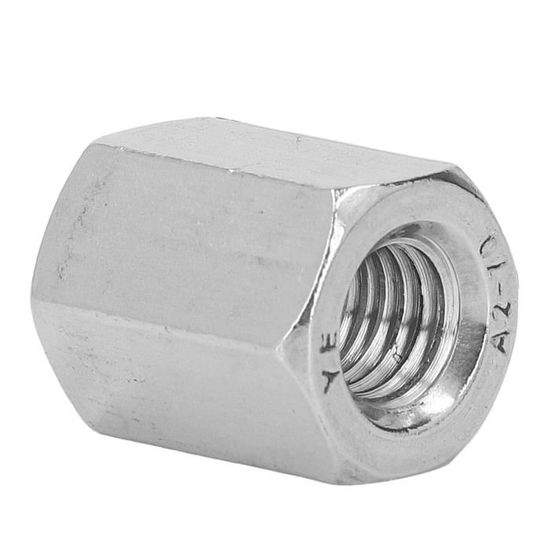 Écrou d'accouplement hexagonal M10 10 pièces écrou d'accouplement hexagonal 304 en acier ...