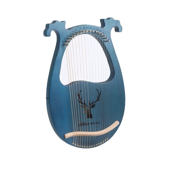 Lyre Harpe, 16 Cordes, Construction en Acajou Massif, Lyre Harpe ...