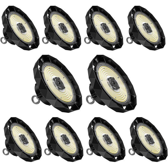 ANTENLICHT 10PCS 200W LED Highbay Projecteur IP65 - 34000LM Blanc Froid ...