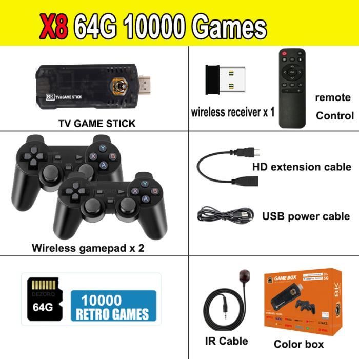 X8 64G 10000 Jeux - Consoles de jeux vidéo rétro pour Android TV Box ...