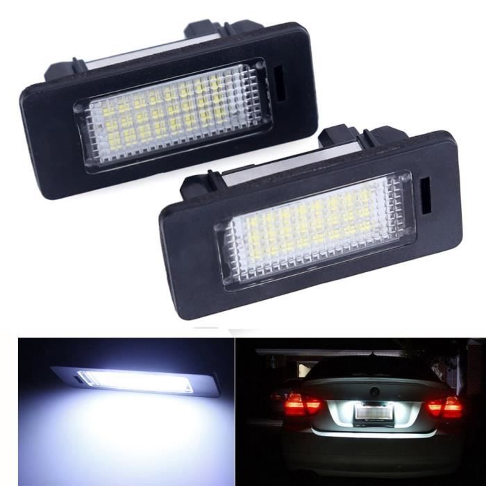 2X24 SMD Voiture Led Plaque D'immatriculation Lumière Lampe pour BMW E90 E82 E92 E93 M3 E39 E60 ...