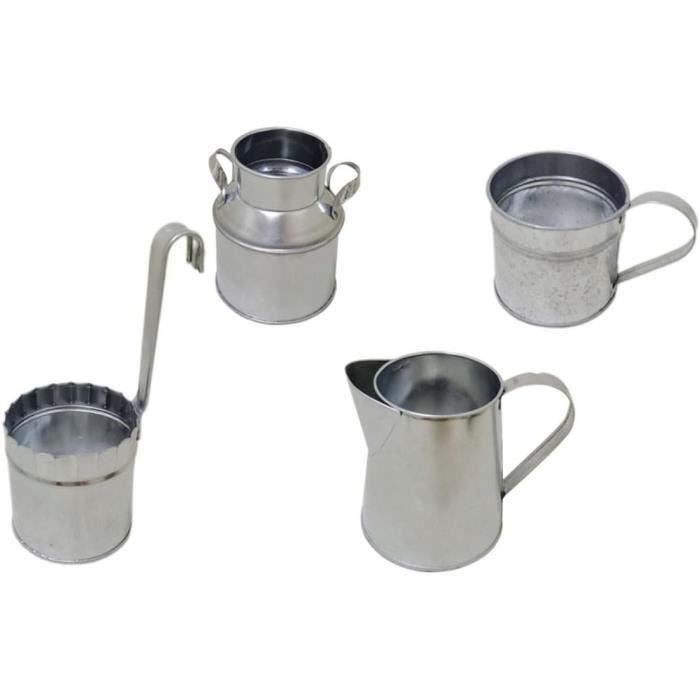 4 Pièces Petit Pot De Fleurs En Fer Forgé Arrosoir Pour Plantes Mini ...
