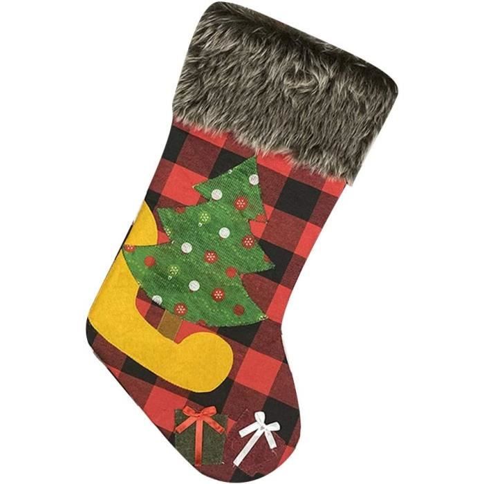 Chaussette de Noel A Suspen e 4 Pièces Grand Peluche, Bas de Sapin de ...