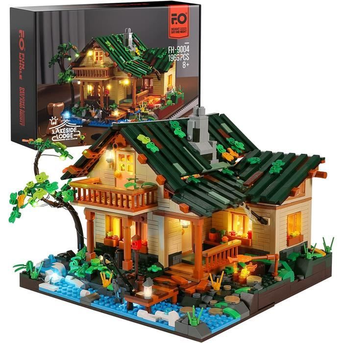 FunWhole Lakeside Cabin Set de Construction pour Adulte LED Incluse ...