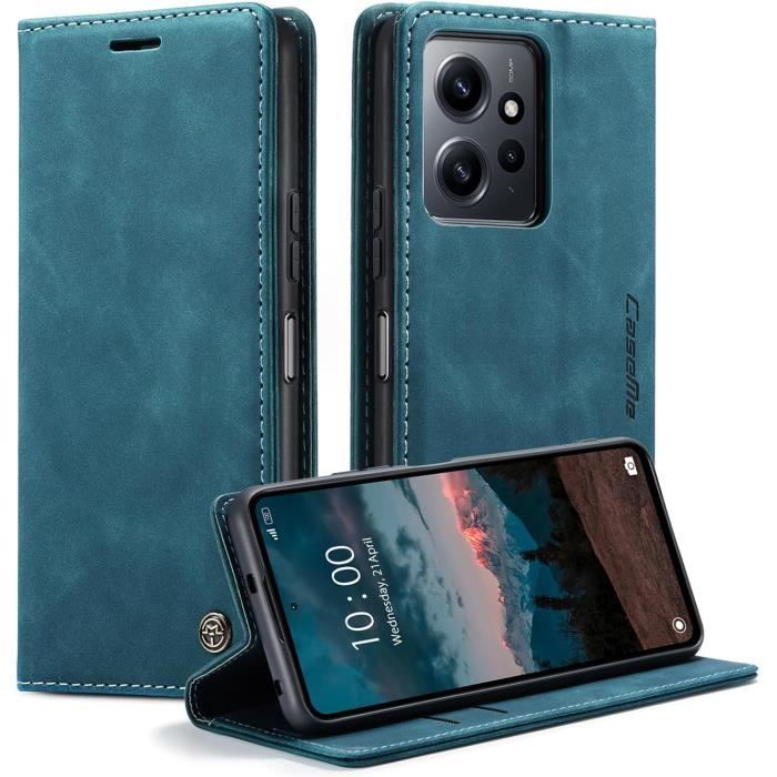 Coque Pour Xiaomi Redmi Note 12 4G Coque Premium En Cuir Avec ...