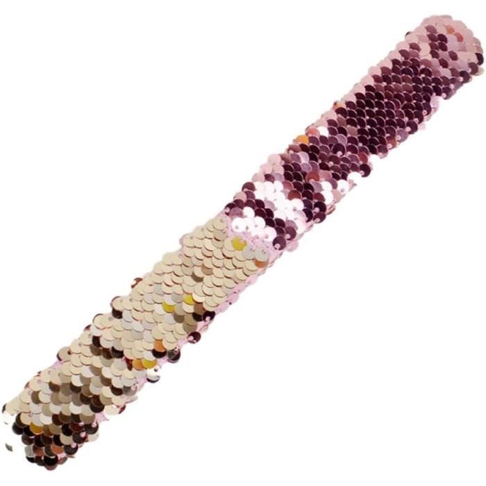 Bracelet De Bague Pat Paillettes Réversible Bicolore Adulte Mode Pour ...