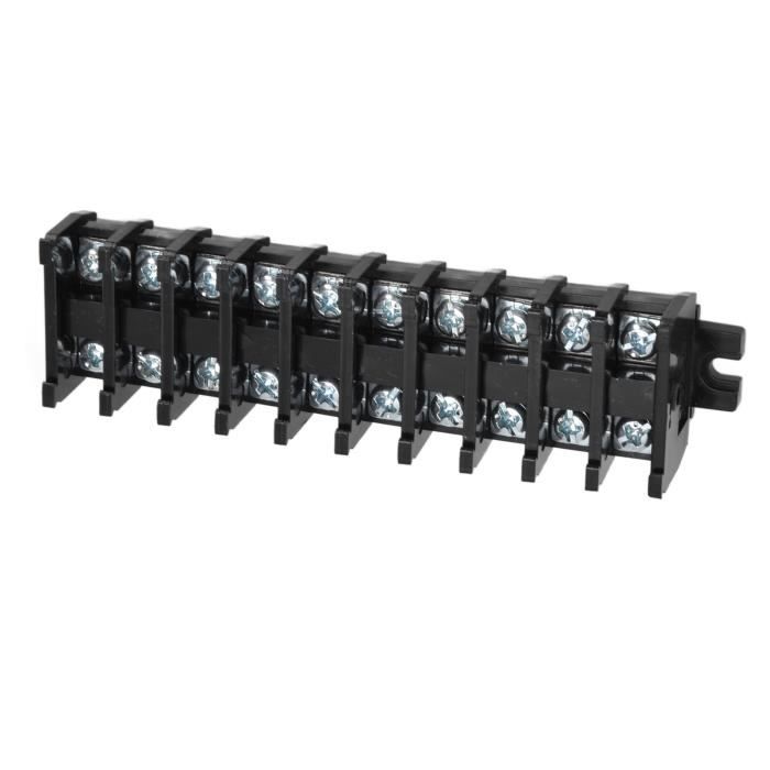 Cikonielf Bornier combiné 200 pièces bornier DIN montage sur rail ...