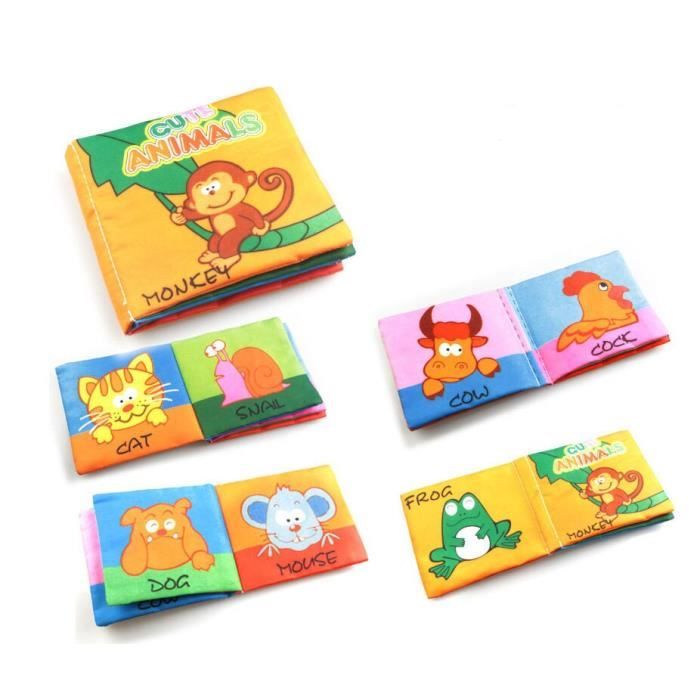 Poupon AOMP6 Soft Cloth Books Rustle Sound Infant Books Baby Books ...