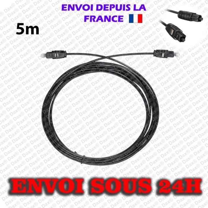 Dax® Câble fibre optique ODT - Connecteurs Toslink mâles 5m - Cdiscount ...