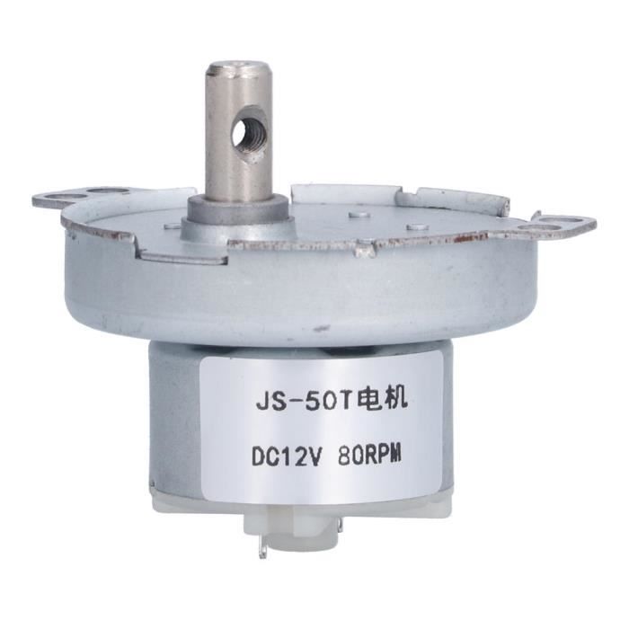 Motoréducteur électrique - HURRISE - JS-50T - 12V - 80RPM - Aluminium ...